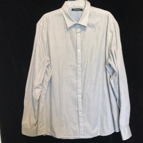 Axist | Shirts | Axist Xxl White With Blue Striped Mens Shirt | Poshmark